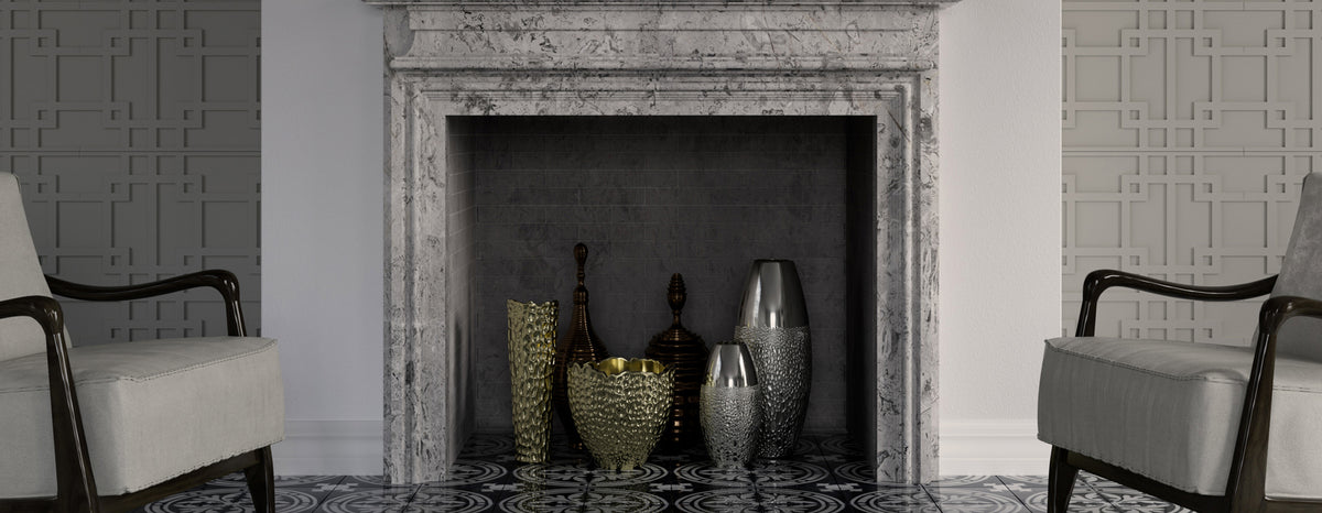 TRANSITIONAL Fireplaces | MATERIAL Bespoke Stone + Tile