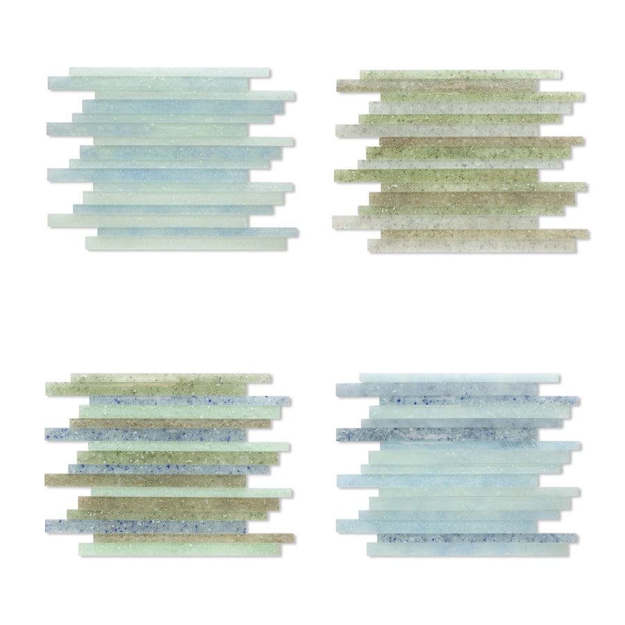 SAMPLE ROOM Glass Tile & Mosaics | MATERIAL Bespoke Stone + Tile