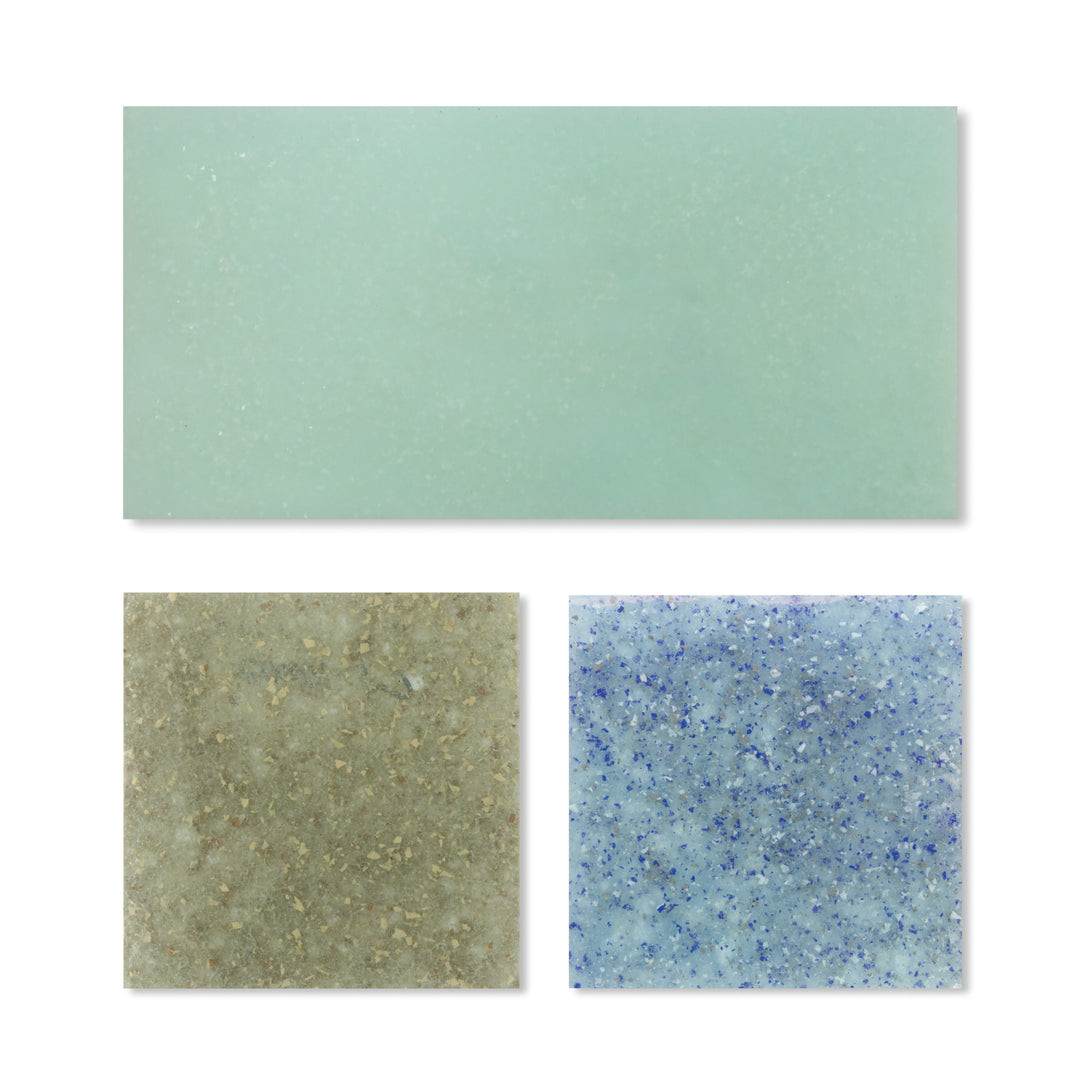 SAMPLE ROOM Glass Tile & Mosaics | MATERIAL Bespoke Stone + Tile