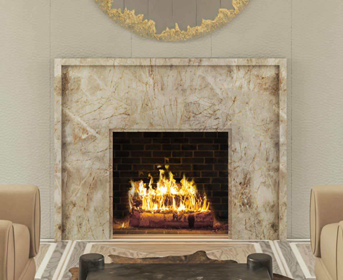 FIREPLACES | MATERIAL Bespoke Stone + Tile
