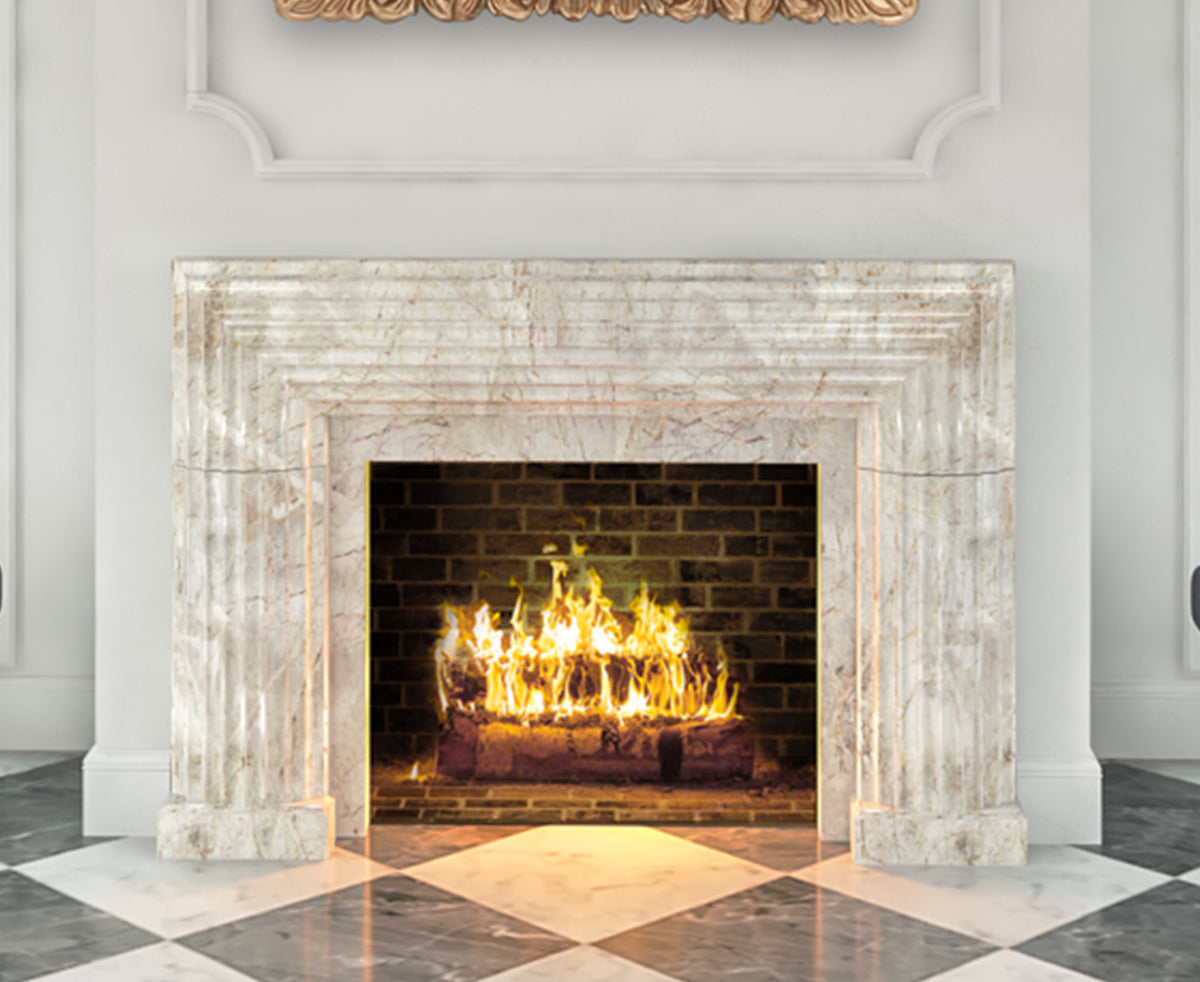 FIREPLACES | MATERIAL Bespoke Stone + Tile